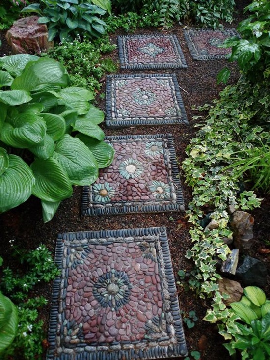 15 AMAZING MOSAIC GARDEN PATH DESIGNS - gardenpicsandtips.com